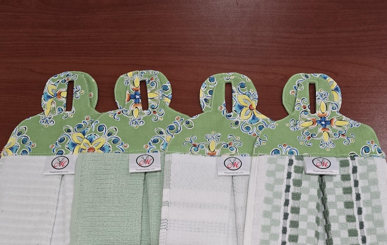 Hanging Cotton Hand Towel, With Button Hole: Kitchen Knob Towel - Etsy