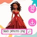 Pretty Black Princess Girls Clipart Set. 30 African American Princess ...
