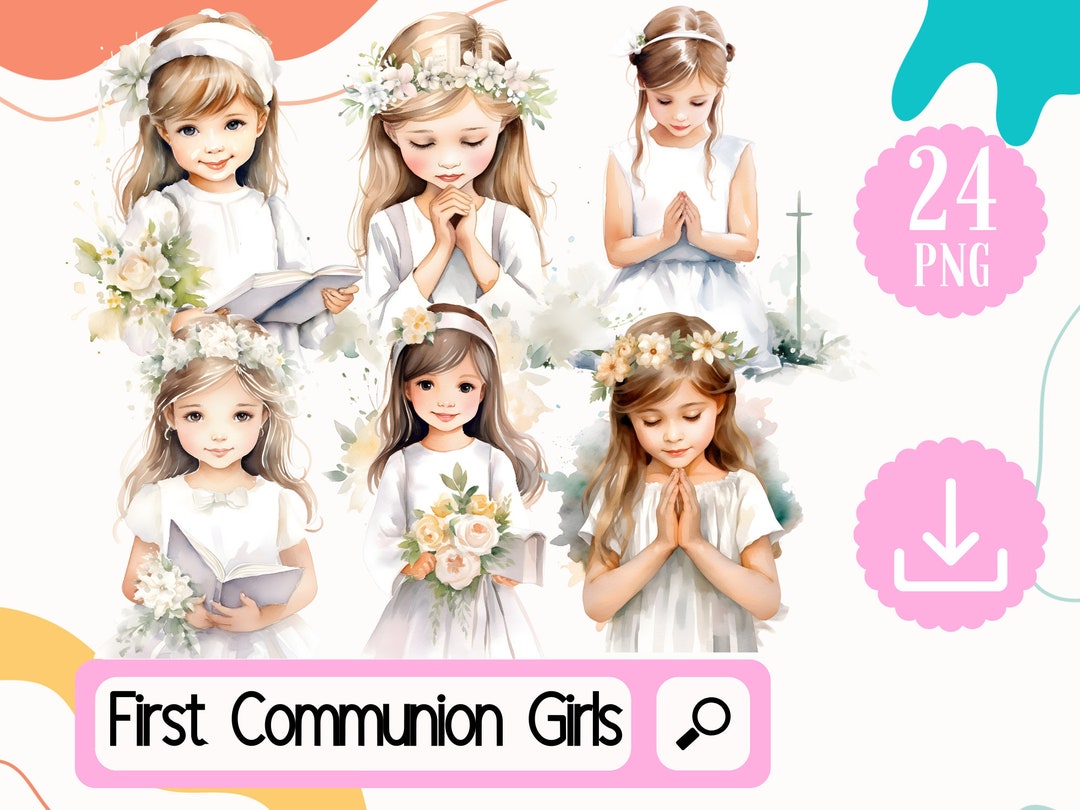Girls First Communion Png. First Communion Clipart. Girls Communion ...
