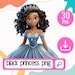 Pretty Black Princess Girls Clipart Set. 30 African American Princess ...