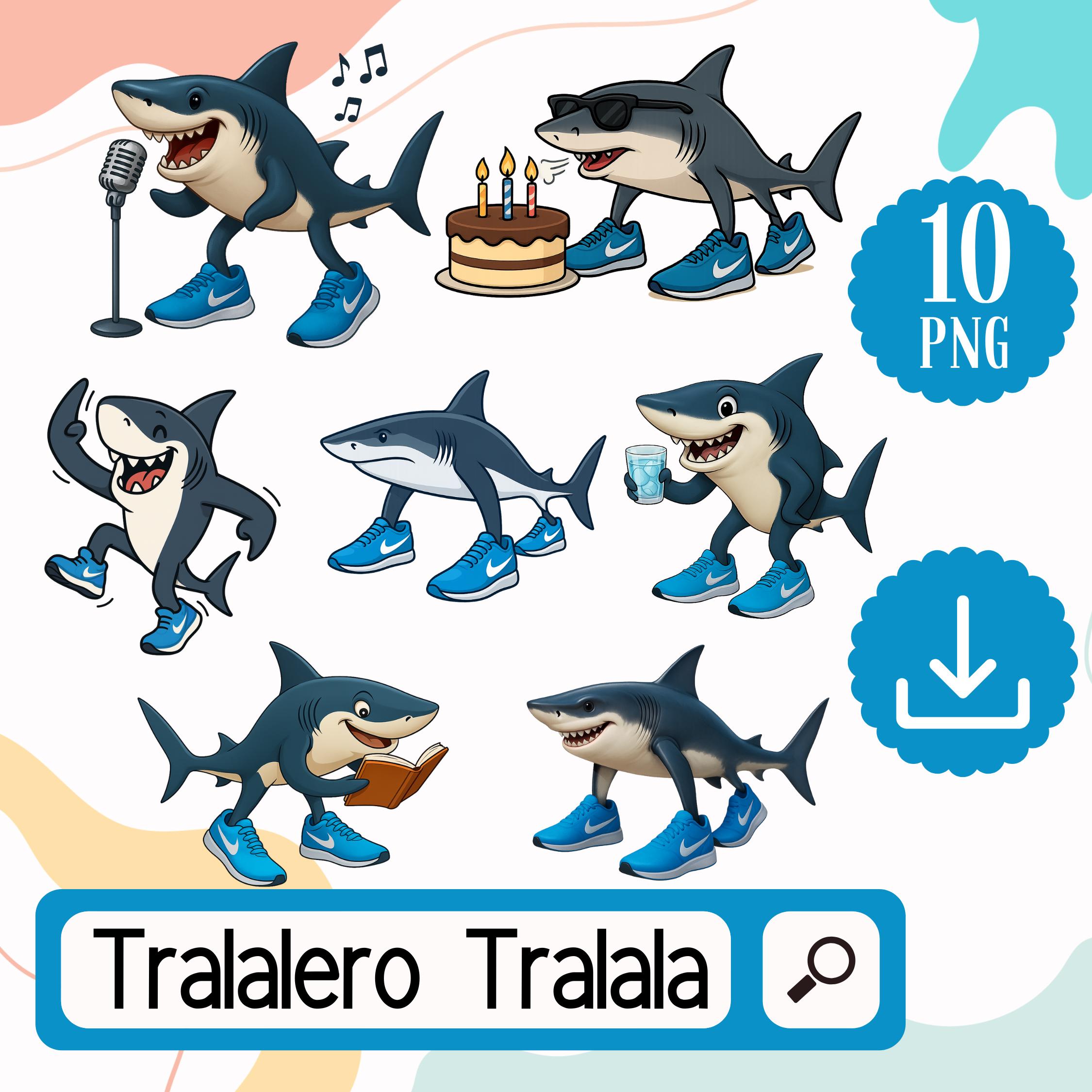 Tralalero Tralala Clipart PNG. Italian Brainrot Clipart - Tralalero ...