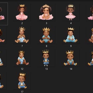 Black Baby Crown Clipart. 17 Baby Shower Png. Gender Reveal Clipart ...