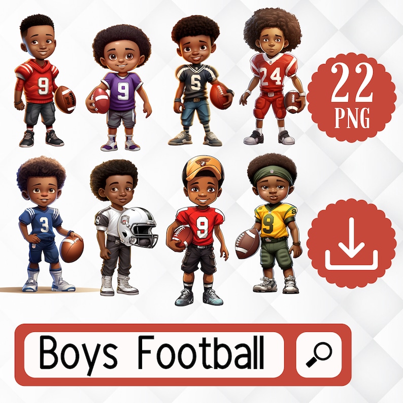 Black Boys Football Clipart. 22 Football Player African American Boys ...