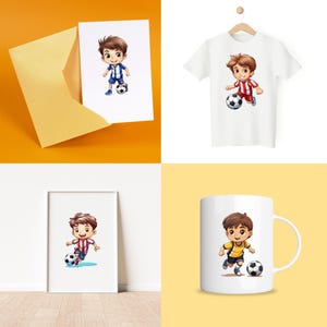 Boys Soccer Football Clipart. 17 Football Player Kids PNG. Football ...
