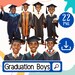 Graduation Boys Clipart. 22 PNG Black Boy Graduation Graphics. High ...