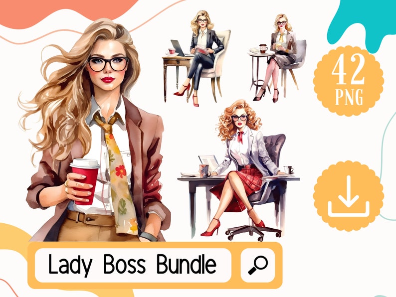 Business Lady Boss Lady Png Clipart Bundle. 42 Boss Woman Clipart ...