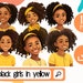 Yellow Collection of Black Girls Clipart - 15 African American Girls ...