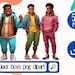 Teenager Black Boys Clipart Bundle. 50 African American Black Boys PNG ...
