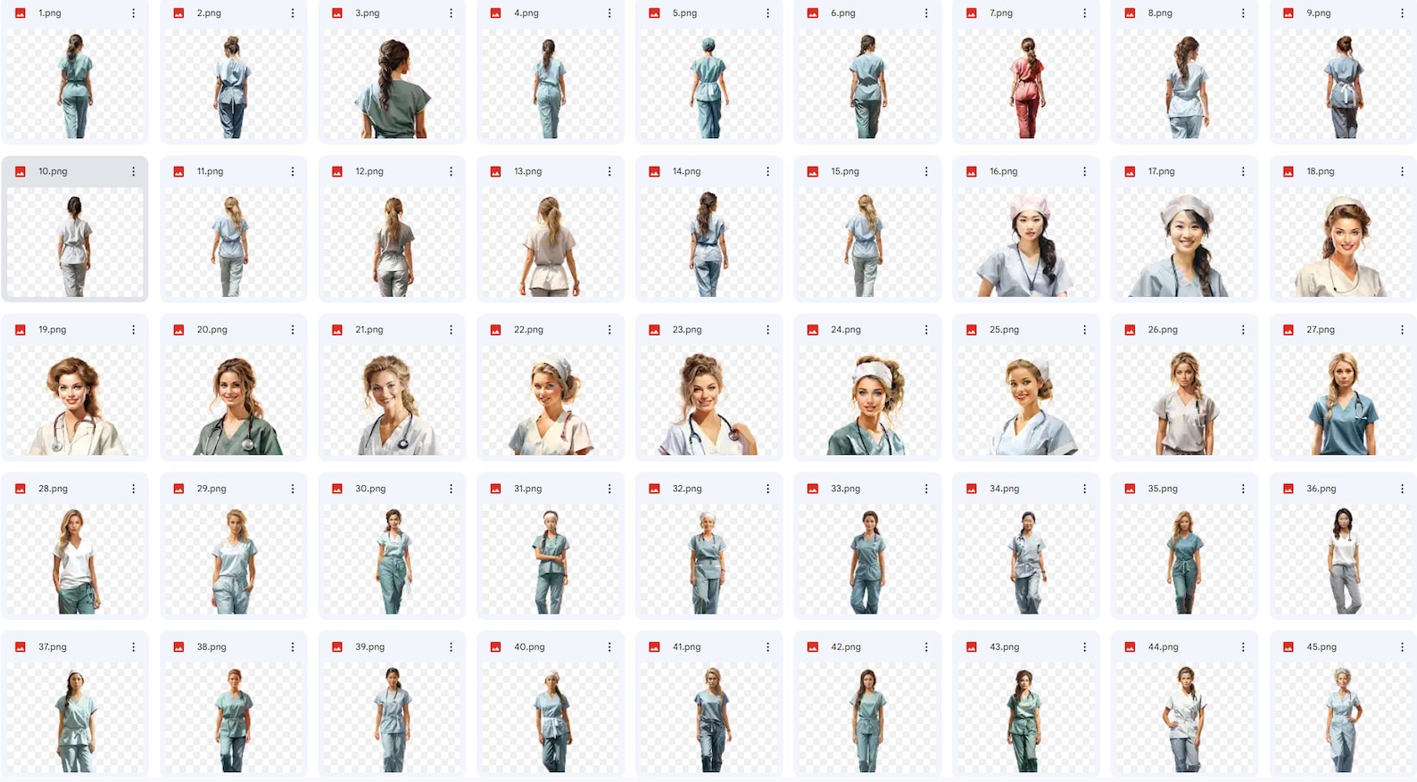 Nurse PNG. Nurses Clipart Bundle. 45 Detailed Nurse Png Digital ...