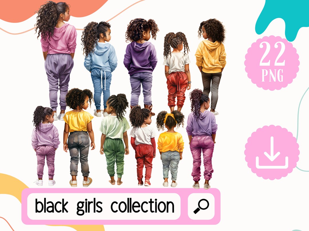 Collection of Black Girls Clipart - 30 African American Girls PNG ...