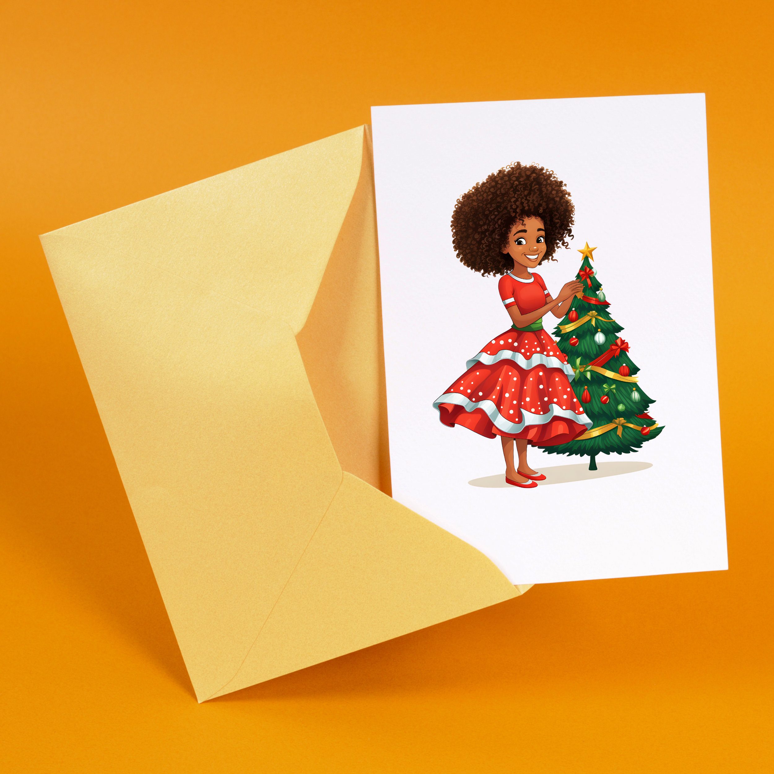 Christmas African American Girls Clipart. 24 Cute Christmas Black Girls ...