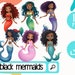 Pretty Black Princess Girls Clipart Set. 30 African American Princess ...