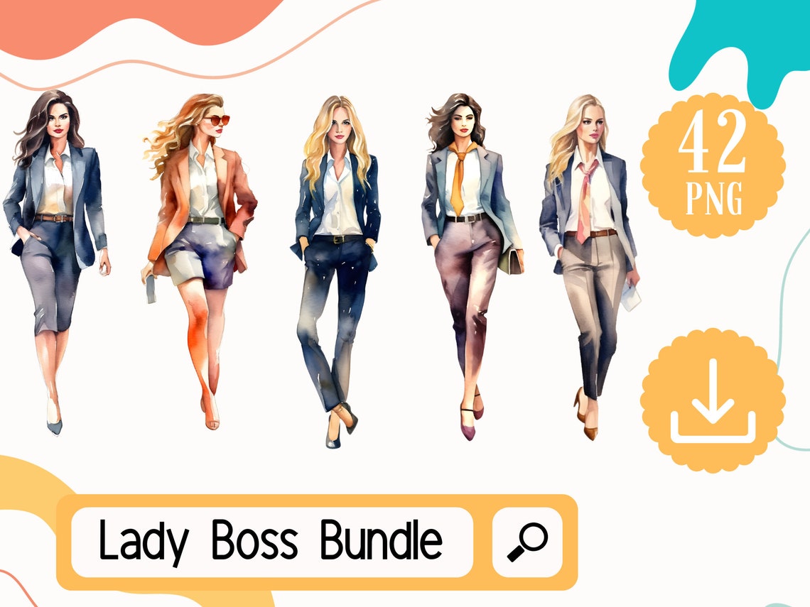 Business Lady Boss Lady Png Clipart Bundle. 42 Boss Woman Clipart ...