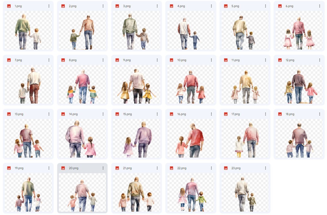 Bald Father and Kids Clipart PNG. 23 Dad and Girl (Download Now) - Etsy