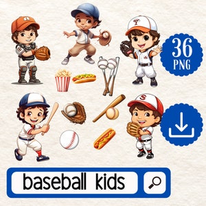 Boys Baseball Clipart - 36 Energetic Athletes in Action - Baseball Boys ...
