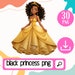Pretty Black Princess Girls Clipart Set. 30 African American Princess ...