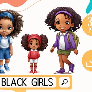 Enchanting Collection of Black Girls Clipart - 30 African American ...