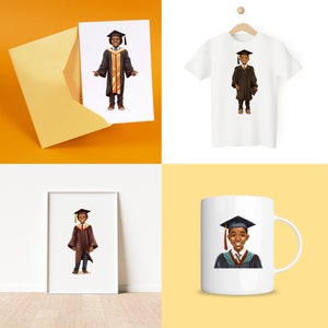 Graduation Boys Clipart. 22 PNG Black Boy Graduation Graphics. High ...