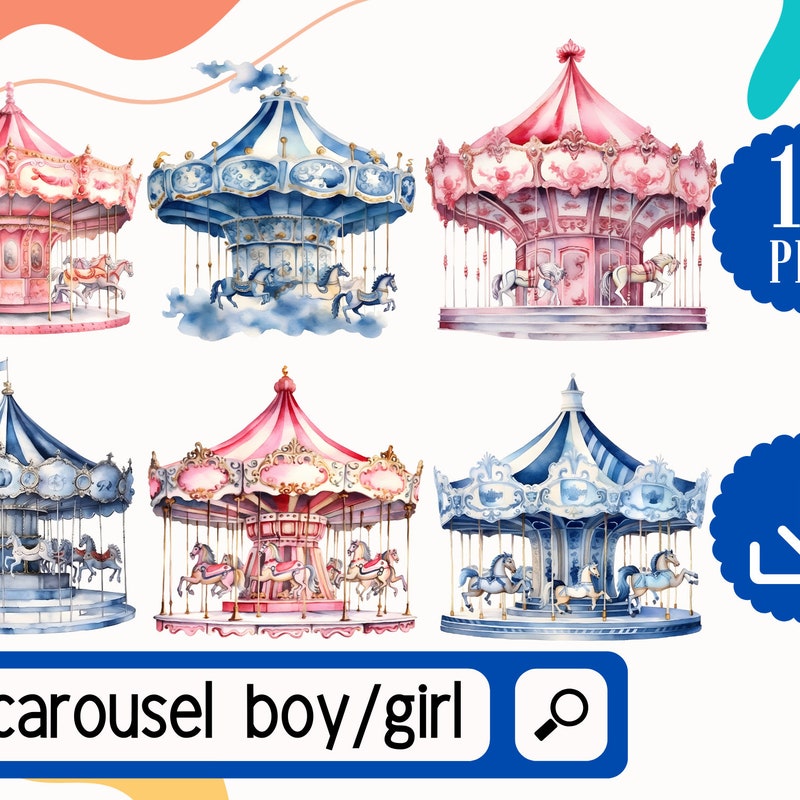 Merry Go Round Fabric - Etsy