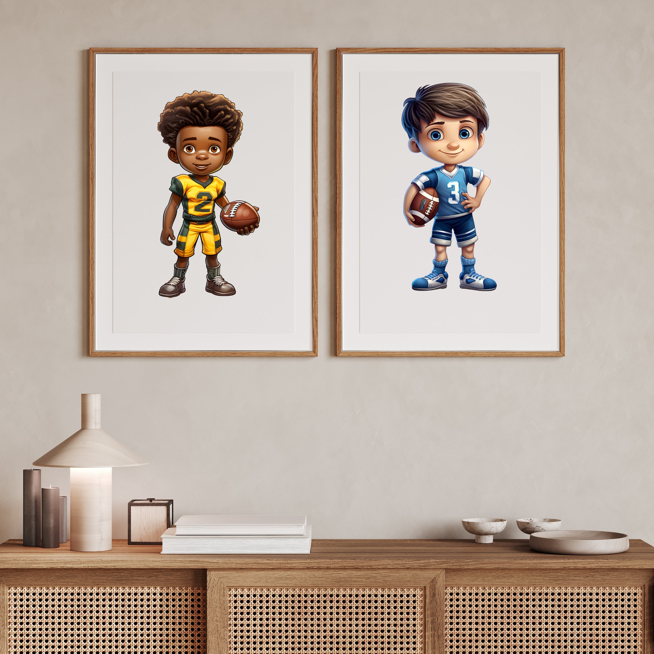 Boys Mixed Football Clipart. 19 Football Player Kids PNG. Football ...