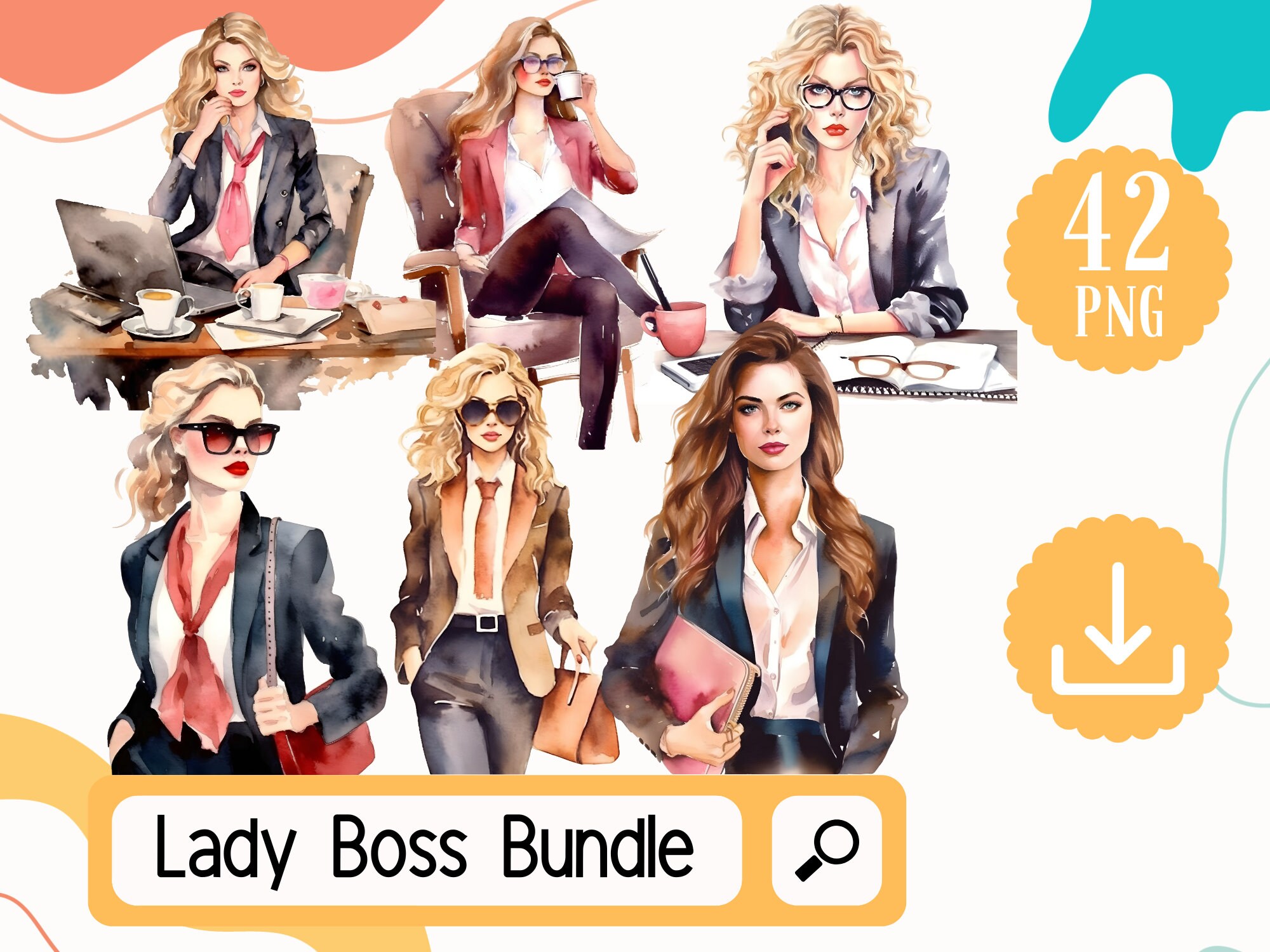 Business Lady Boss Lady Png Clipart Bundle. 42 Boss Woman Clipart ...