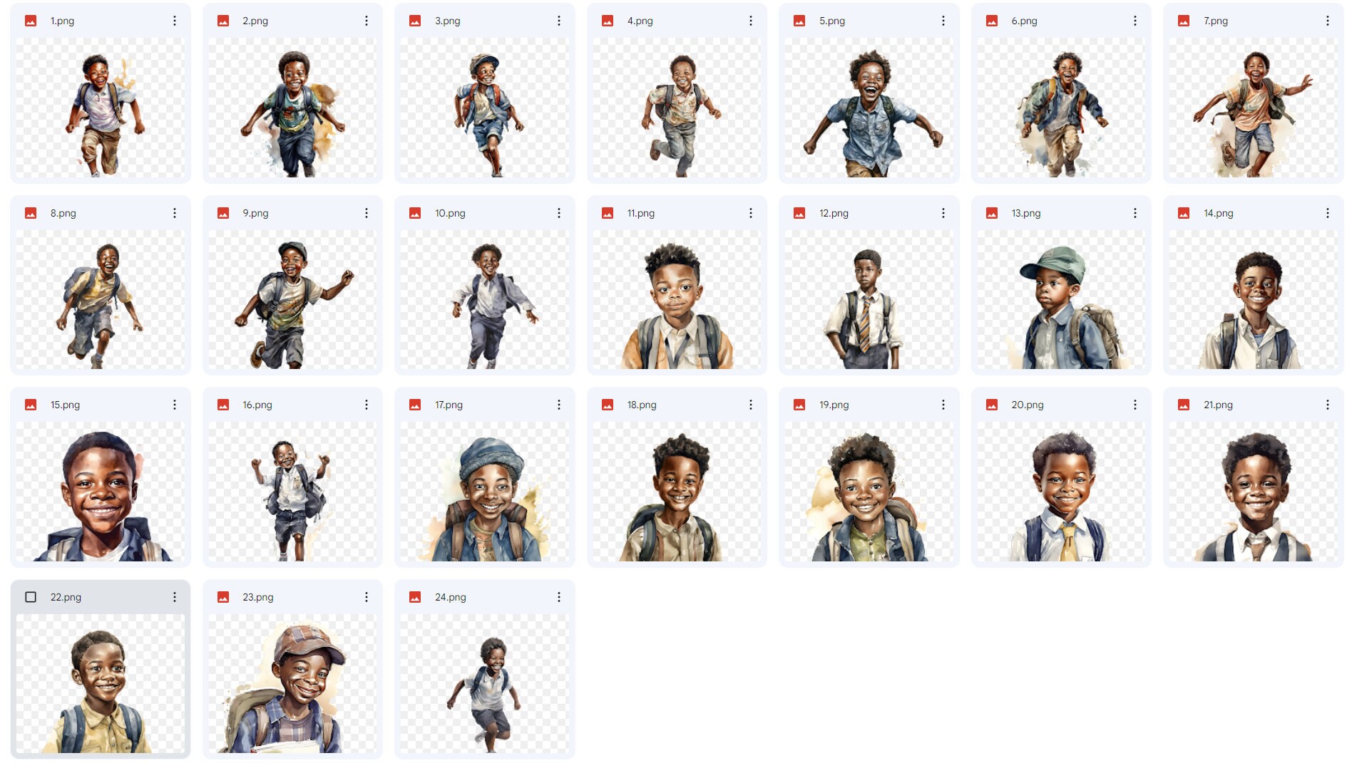 Black School Kids Clipart, Back to School Black Watercolor Girls and ...