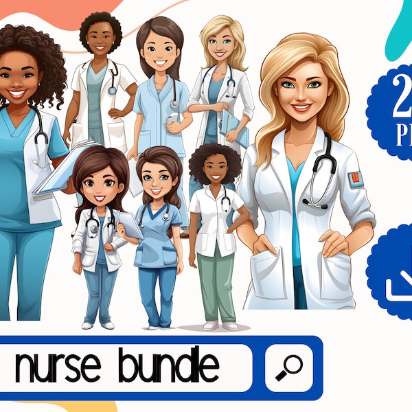 Nurse Clipart - Etsy