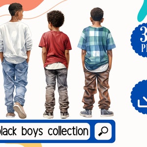Collection of Black Boys Clipart - 30 African American Boys PNG ...