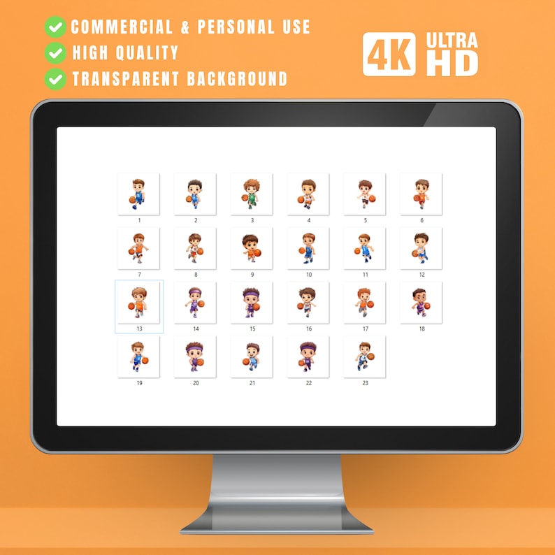 Dynamic Boys Basketball Clipart - Energetic Athletes in Action ...