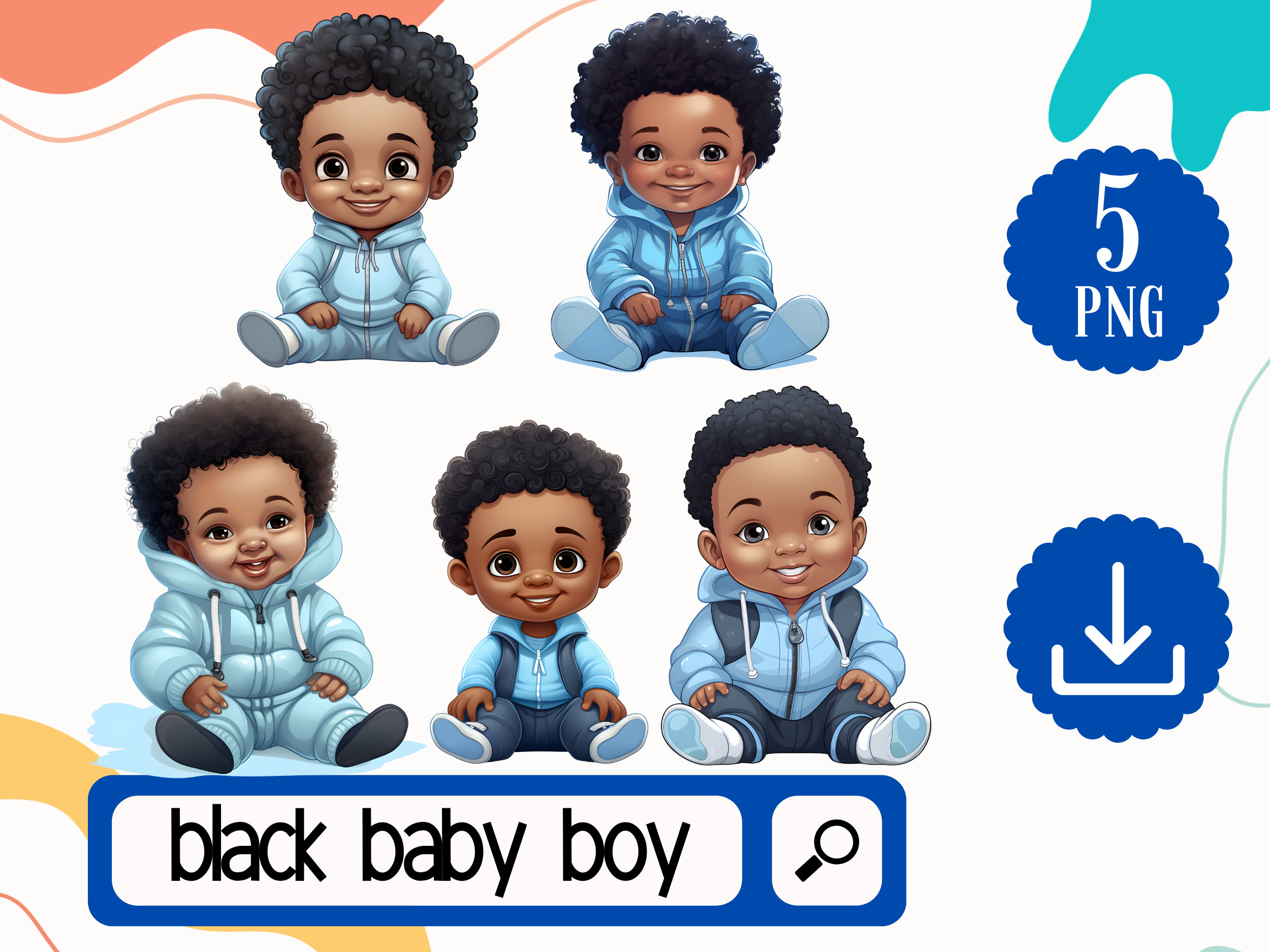 Black Baby Boy Png. 5 Afro Baby Clipart. Baby Shower Boys, New Born ...