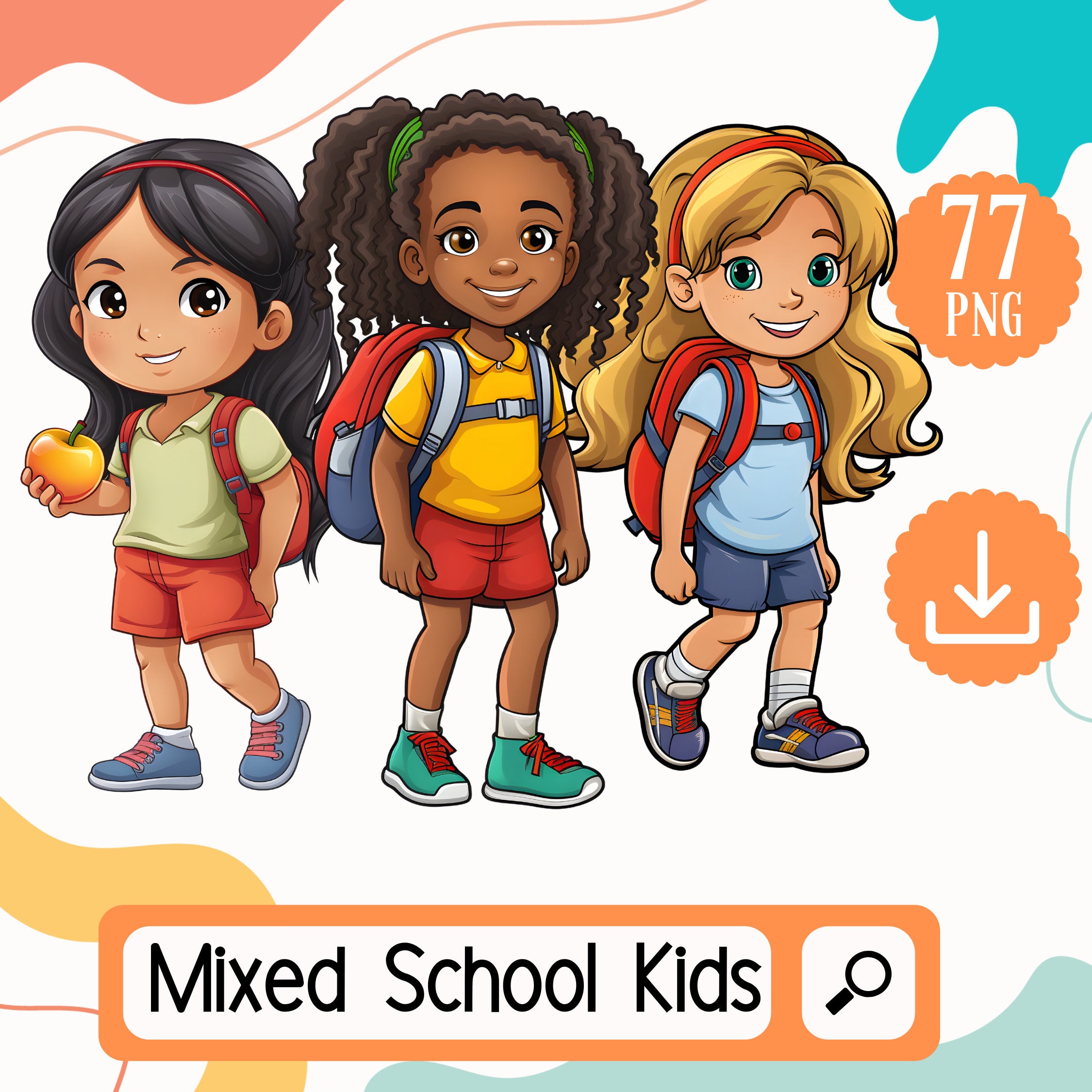 Vibrant Set of 77 Mixed School Kids Bundle - Perfect for Back to School ...