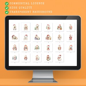 Watercolor Christmas Polar Bear Clipart. 23 Winter Christmas Polar Bear ...