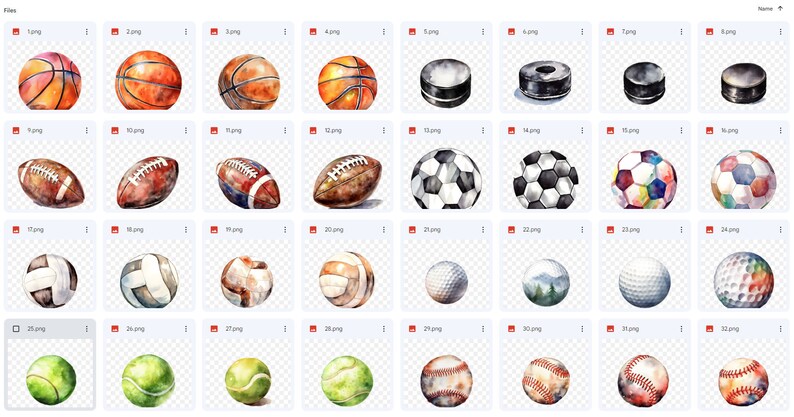 Sports Balls Clipart Bundle PNG. Soccer Ball Football - Etsy