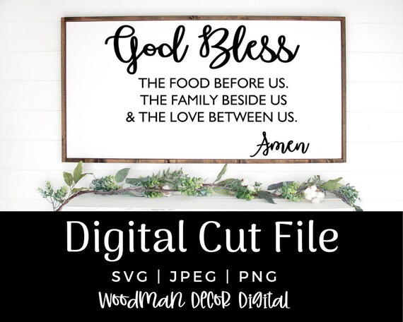 God Bless Sign Christian Signs Christian Svg Kitchen Signs | Etsy