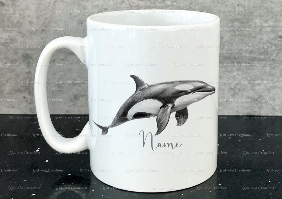 Whale Mug. Personalised Sketch Whale Cup. Ideal Gift for Christmas ...