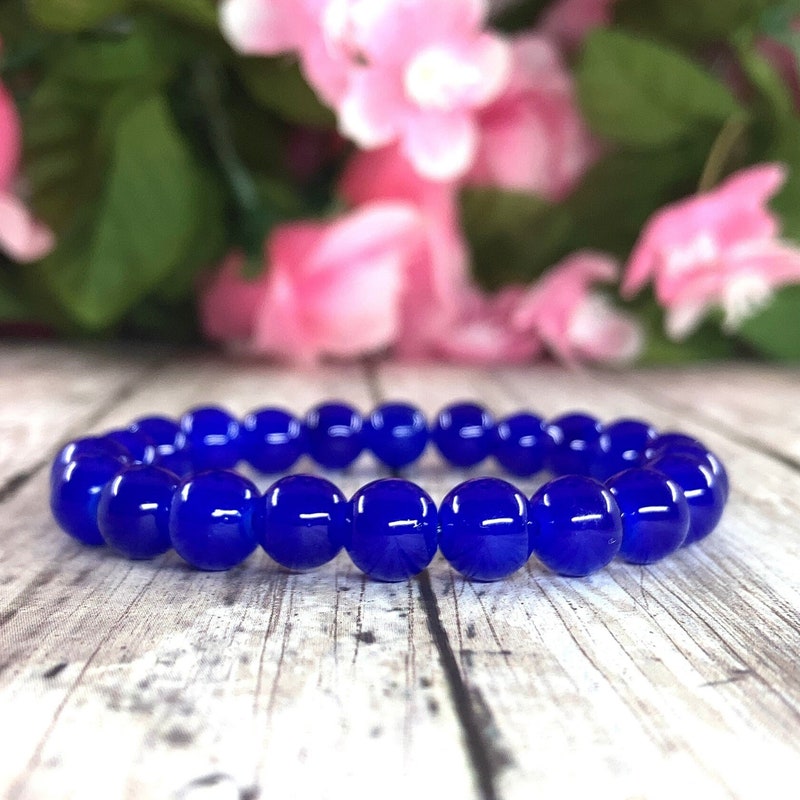 Blue Beads Bracelet - Etsy