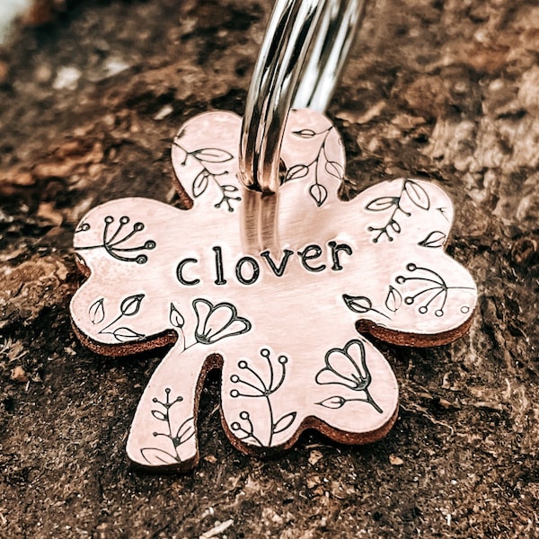 Clover Dog Tag - Etsy