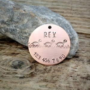 Dog Tag With Phone Number, Handstamped - Etsy