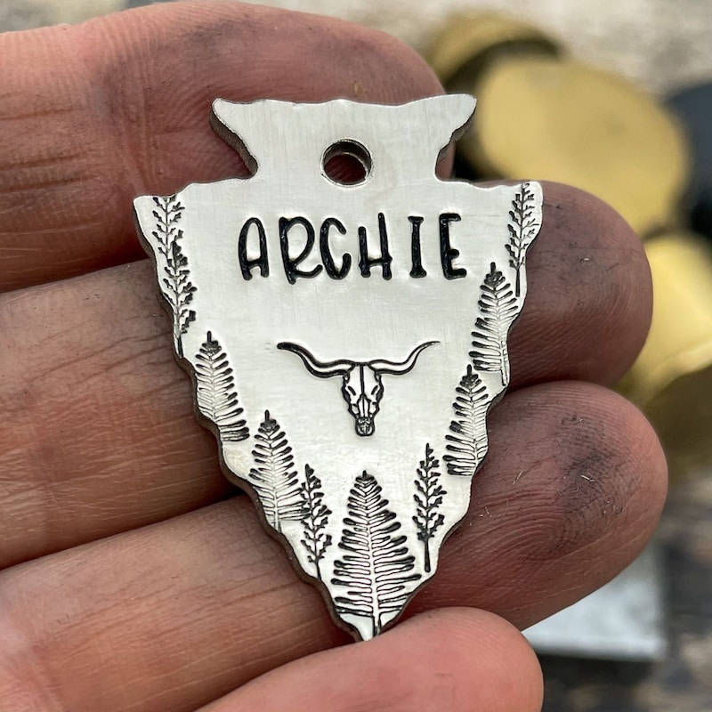Arrowhead Dog Tag - Etsy