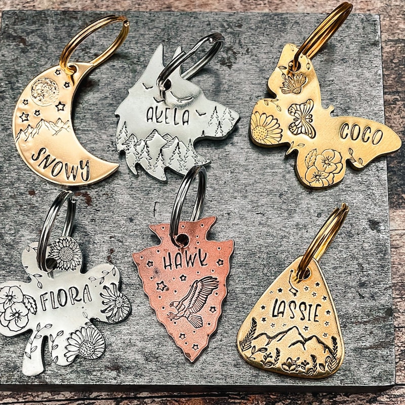 Dog Name Tags - Etsy
