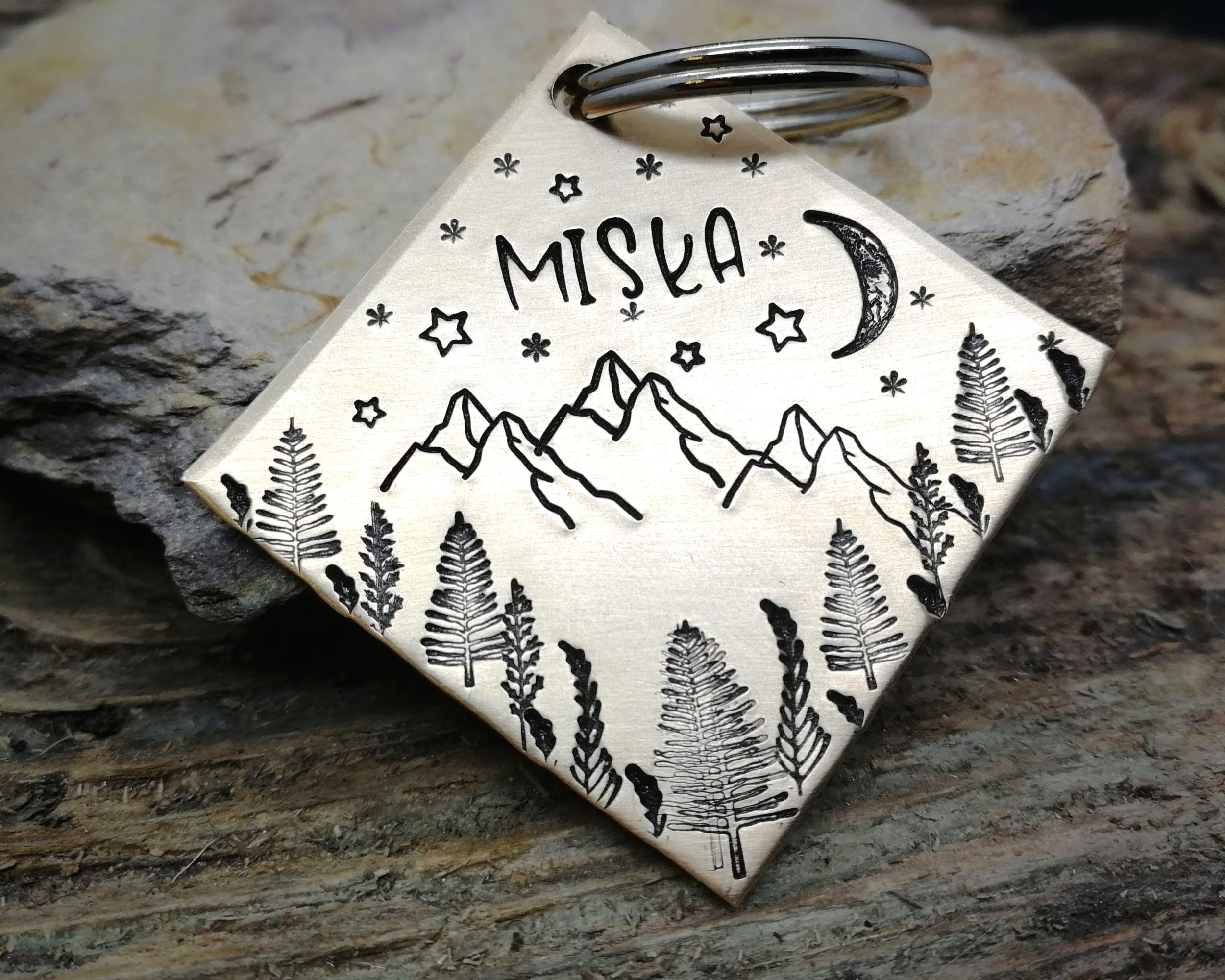 Metal Pet Tag Heavy Duty Double-sided Square Dog Tag With | Etsy UK