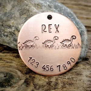 Dog Tag With Phone Number, Handstamped - Etsy