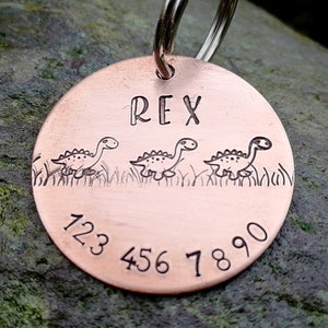 Dog Tag With Phone Number, Handstamped - Etsy