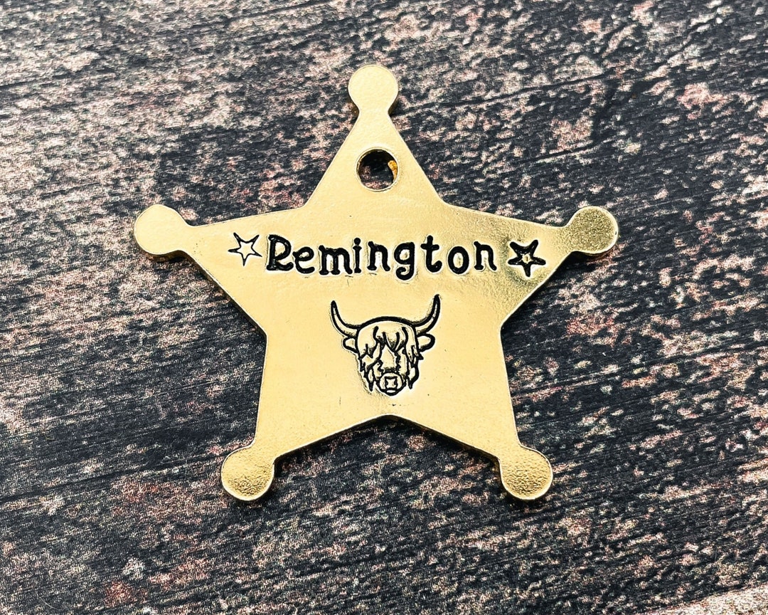 Sheriff Dog Tag, Dog Tag for Dogs Personlaized, Double-sided Metal Pet ...