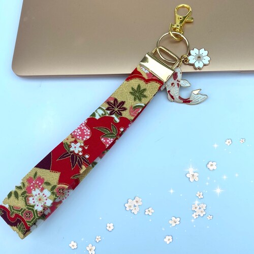 Kawaii Japanese Keyfob Wrist Strap Keyring Keychain Kimono - Etsy