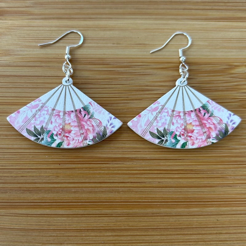 Resin Fan Shaped Earring - Etsy UK