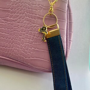 Kawaii Cowgirl Denim Wristlet Keyfob, Hat Boot Fire Charms Phone Strap ...