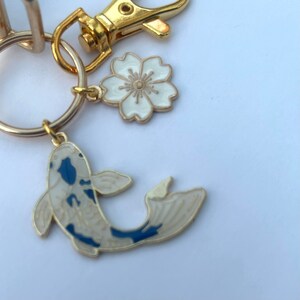 Kawaii Keyfob, Japanese Butterfly Wristlet Wave Kimono Ribbon Style Koi ...