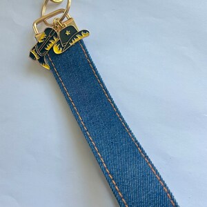 Kawaii Cowgirl Denim Wristlet Keyfob, Hat Boot Fire Charms Phone Strap ...