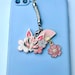 Japanese Kitsune Fox Spirit Phone Rope Charm, Cherry Blossom Fan ...